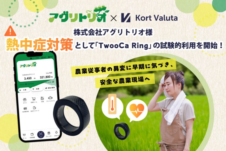 Agritrio Inc. Begins Trial Use of “TwooCa Ring” for Heatstroke Prevention ～Early detection of ...